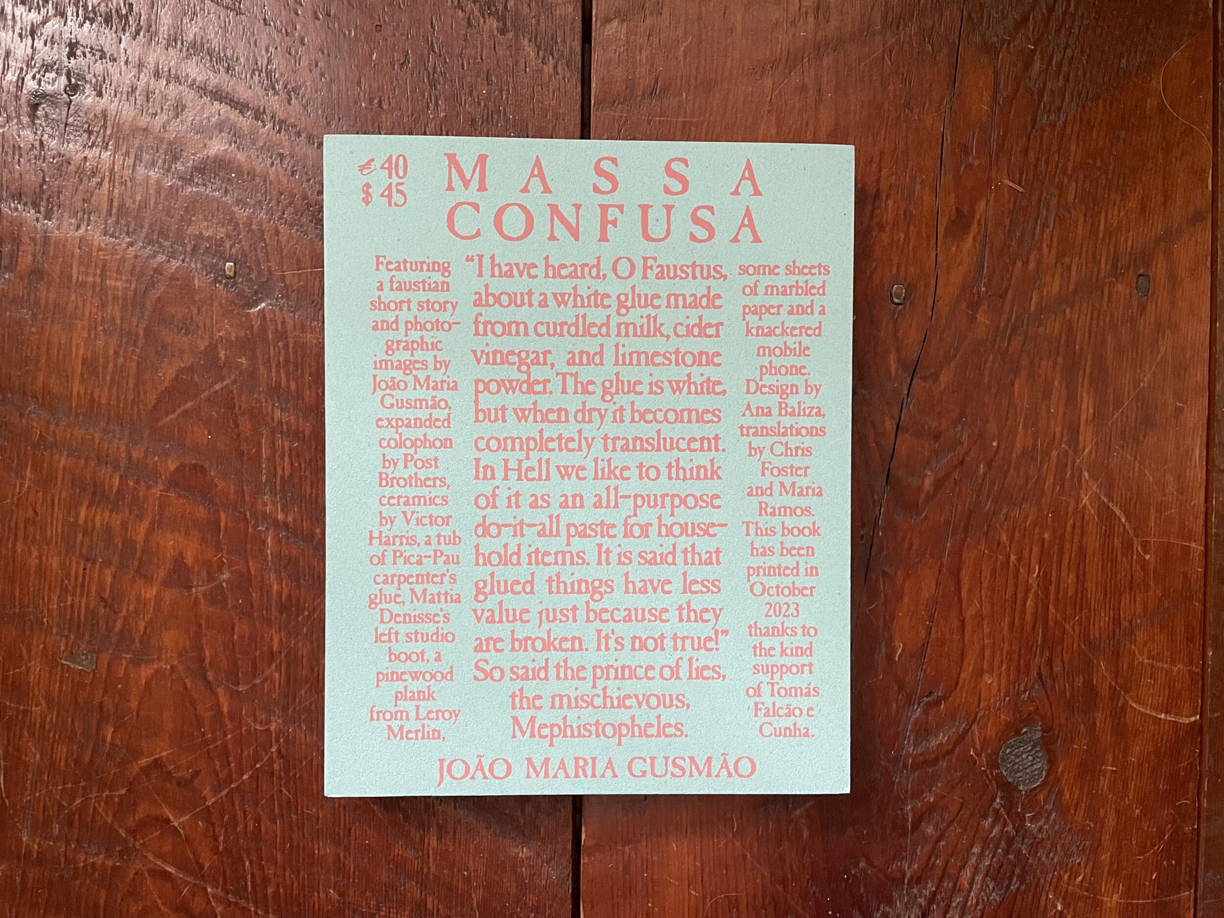 João Maria Gusmão, Massa Confusa | Collector Daily